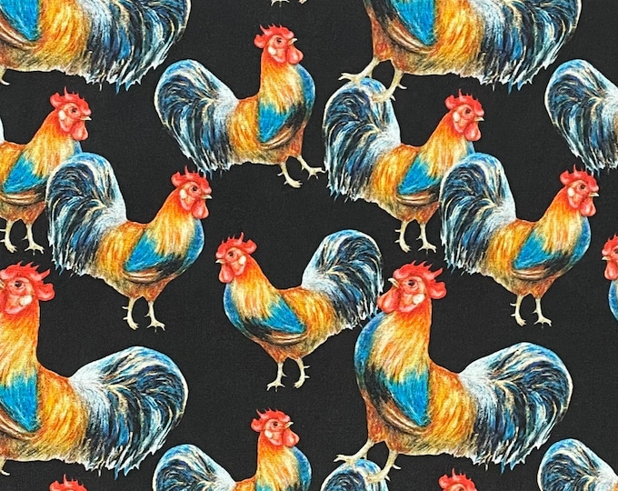 Folk Art Rooster Fabric O Galo De Barcelos by Fattcheese Folk Rooster ...