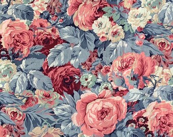Large Floral Fabric | Etsy