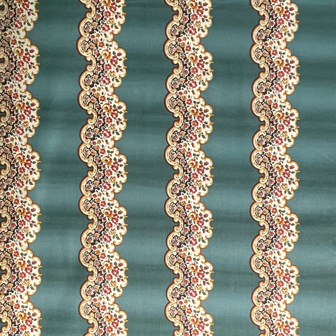 Green Calico Fabric, Floral, Andover Fabrics, Di Ford Hall, Anne ...