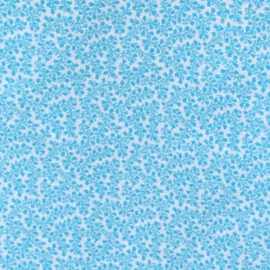 100% Cotton Blue and White Fabric, Small Print Calico, Floral - Etsy