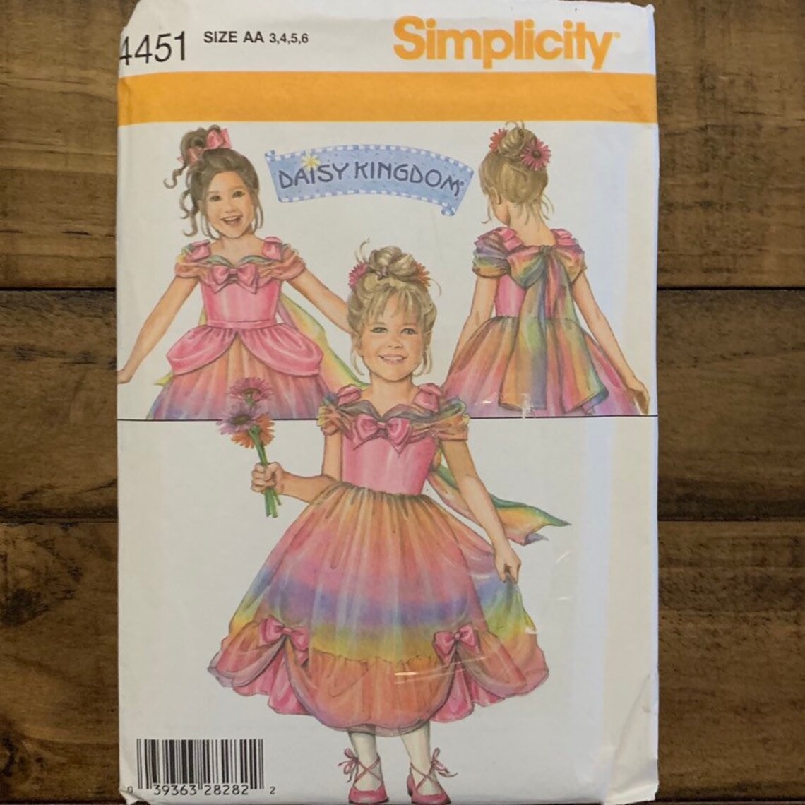 Daisy Kingdom Girl Dress Pattern, Ruffled, Simplicity 4451, UNCUT - Etsy