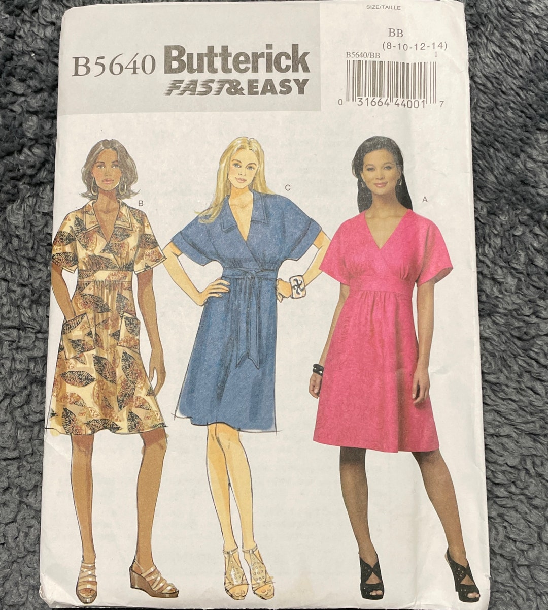 Misses Easy Loose Fitting Dress Pattern, Butterick 5640, UNCUT - Etsy