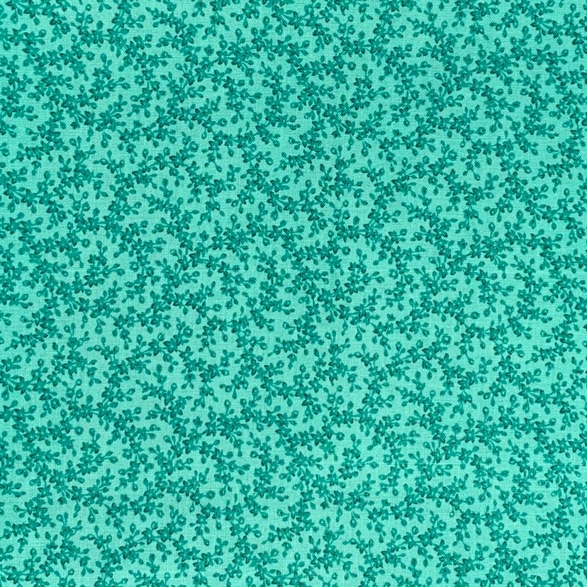 Vintage Green Calico Cotton Fabric - Etsy