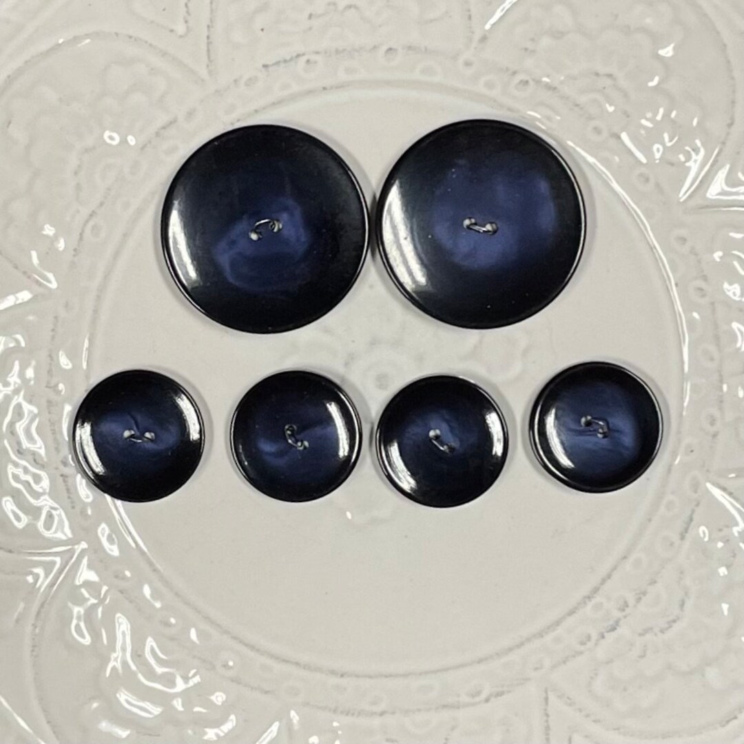 Vintage Large Blue Buttons - Etsy