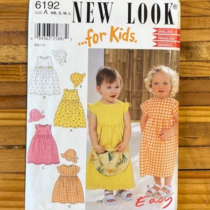 Baby Dress and Hat Pattern, New Look 6192, UNCUT - Etsy