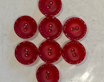 Set of 2 Red Chunky Triangular Vintage Buttons - Etsy