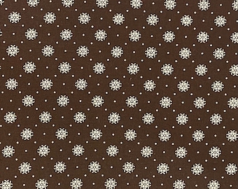 100% Cotton Brown Calico Fabric by the Yard, Swirl - Etsy