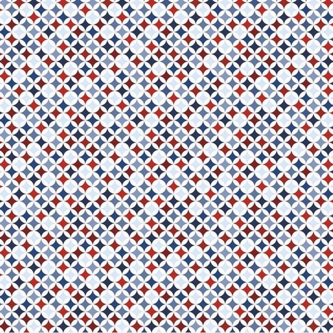 Patriotic Red White and Blue Cotton Fabric, Riley Blake, Picadilly - Etsy