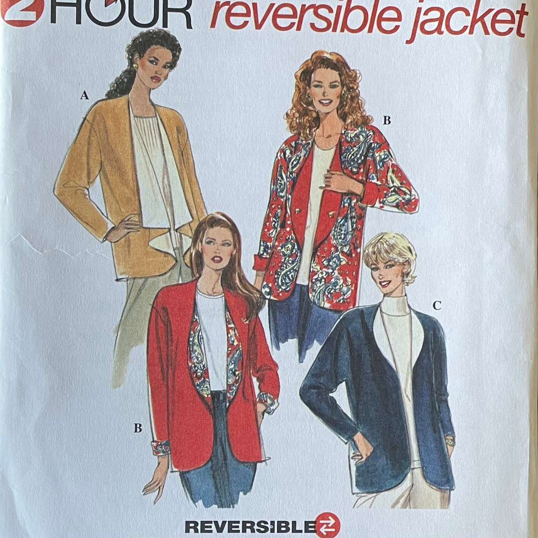 Vintage Misses' Reversible Jacket Pattern, Simplicity 7109, UNCUT - Etsy