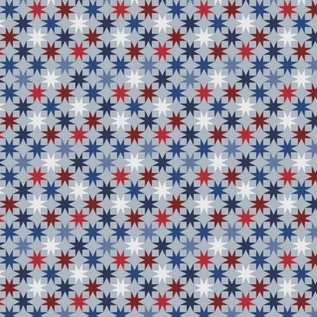 Patriotic Red White and Blue Cotton Fabric, Riley Blake, Picadilly - Etsy