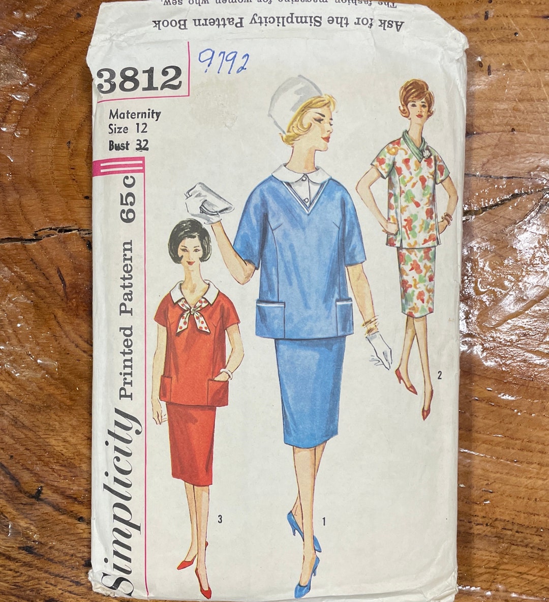 Vintage Small Maternity Dress Pattern, Simplicity 3812, CUT - Etsy