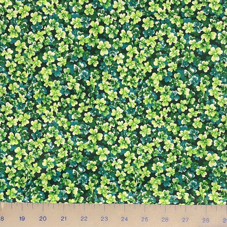 Green Clover Cotton Fabric, Marcus Brothers Textiles - Etsy