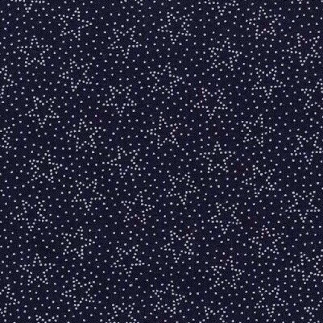 Blue Dotted Star Cotton Fabric: Patriotic Calico Quilting - Etsy