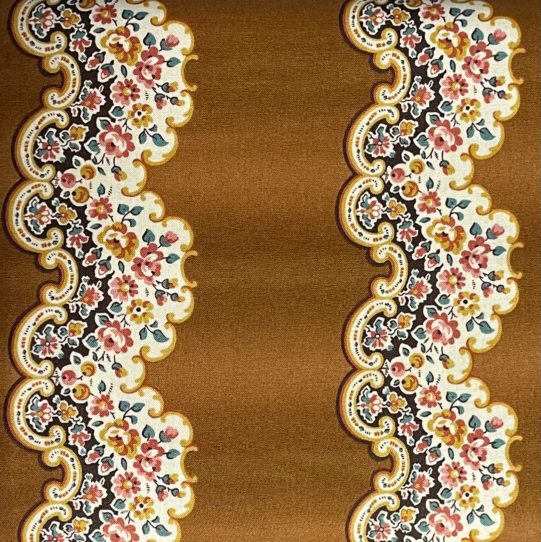Brown Calico Fabric, Floral, Andover Fabrics, Di Ford Hall, Anne ...
