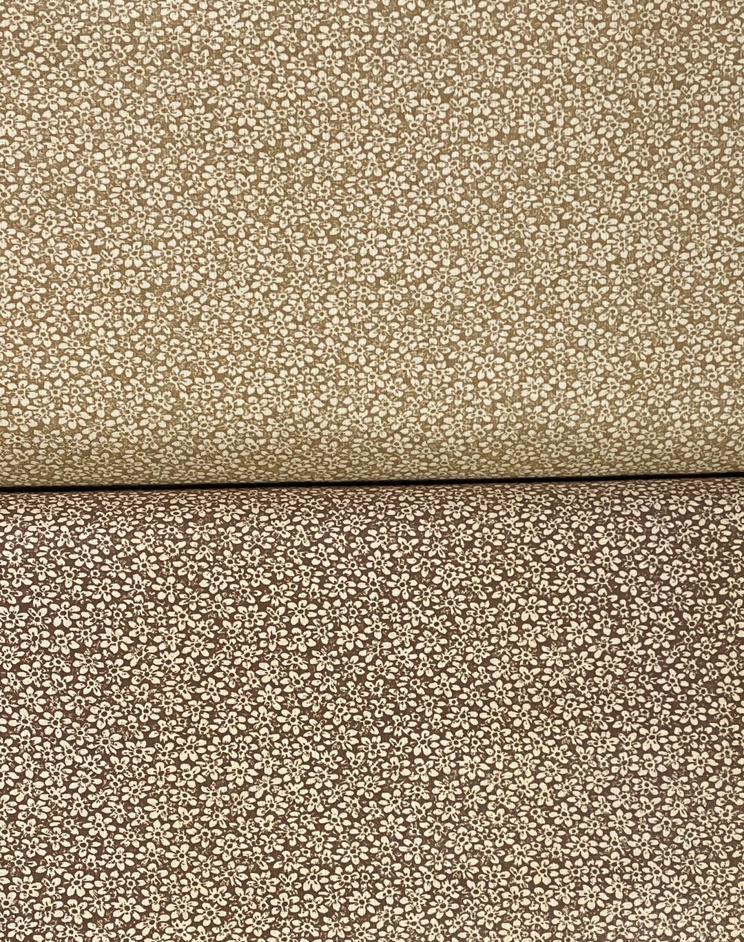 Brown Floral Calico Cotton Fabric - Etsy