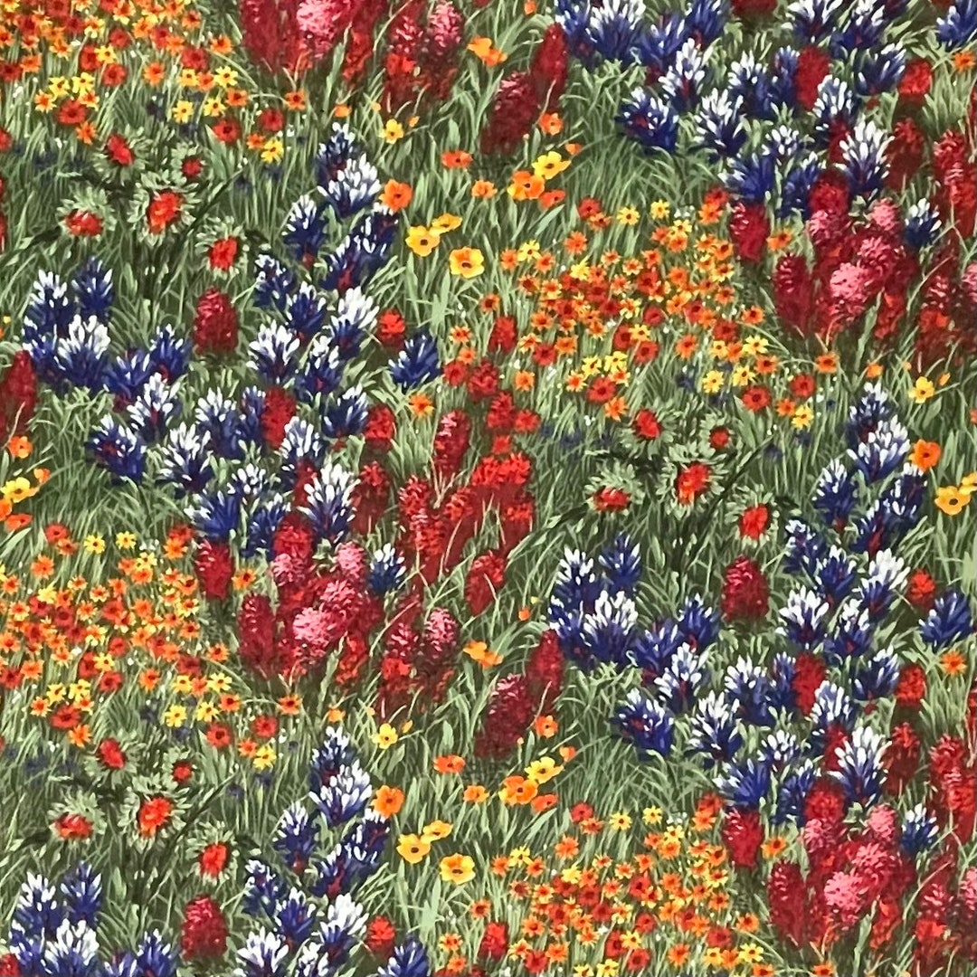 Beautiful Wildflower Cotton Fabric, Flower Garden, Michael Miller - Etsy