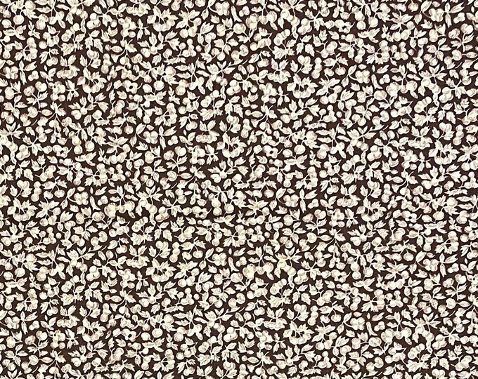 100% Cotton Brown Calico Fabric by the Yard, Swirl - Etsy