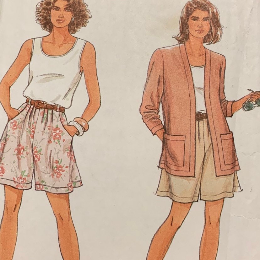 Misses Shorts Top and Jacket Pattern Short Set Simplicity - Etsy