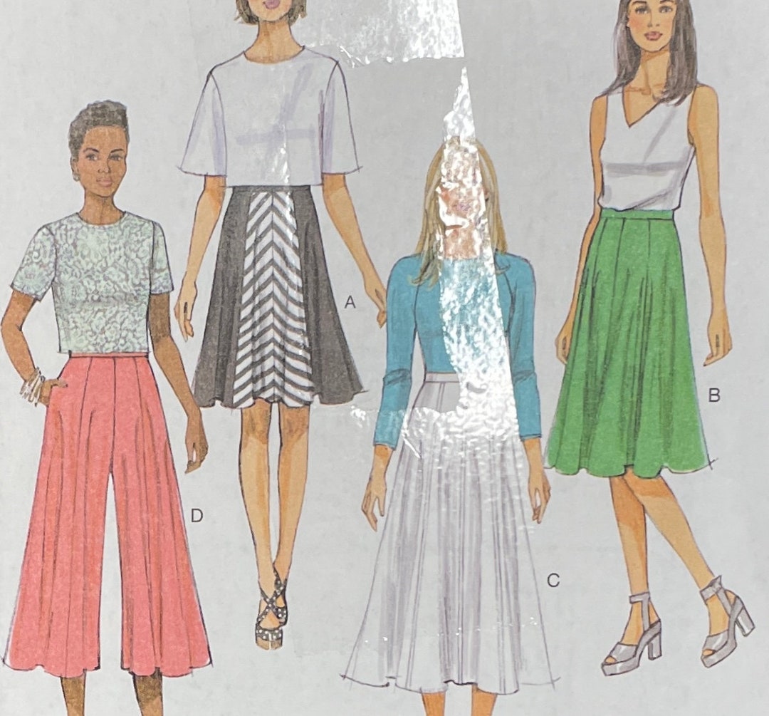 Misses Culottes and Skirt Pattern, Butterick 6179, UNCUT - Etsy
