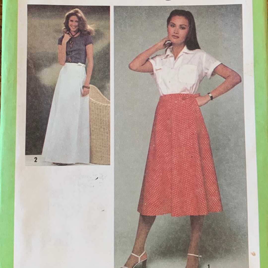 Vintage Front Wrap Skirt Pattern, Simplicity 8860, UNCUT - Etsy