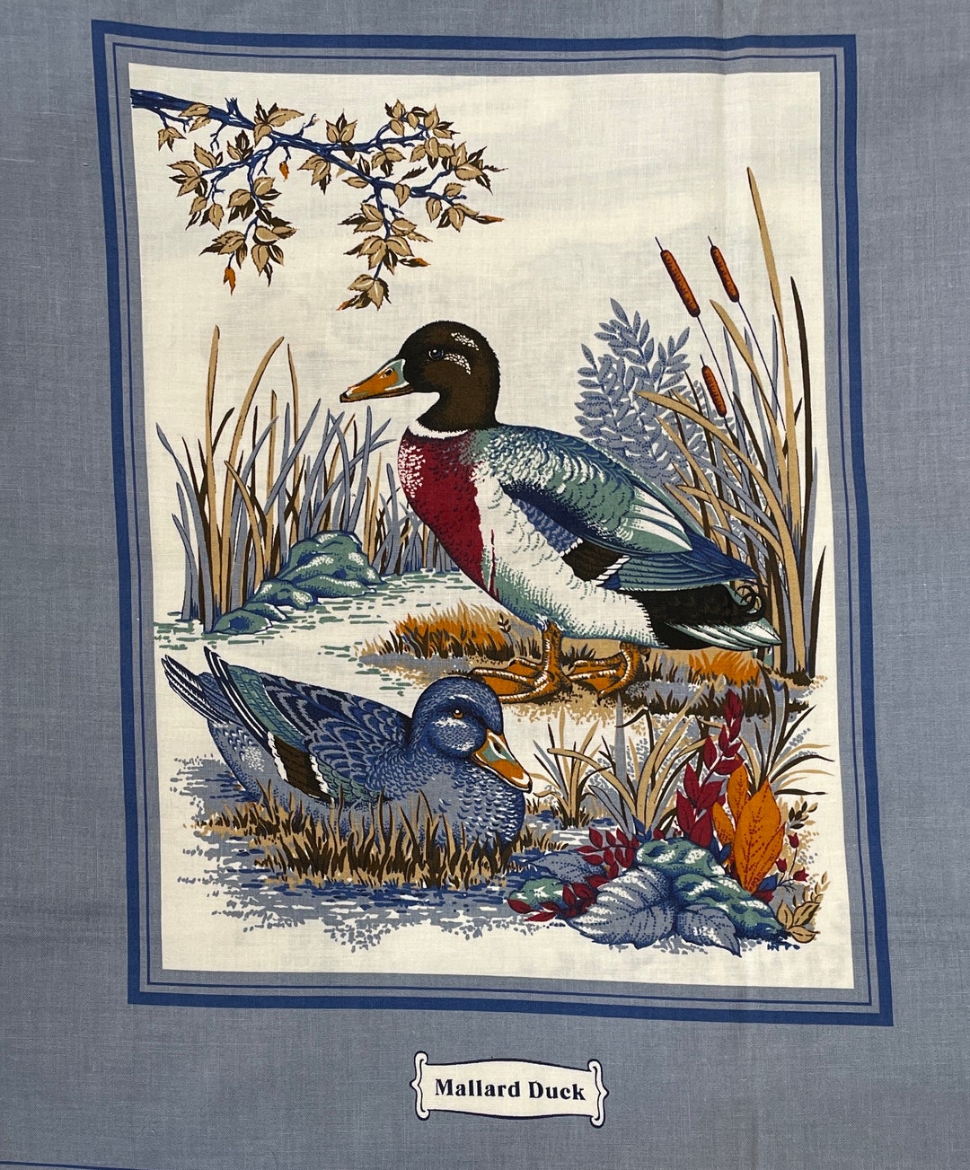 Beautiful Game Bird Picture Book Patches Fabric Panel, Cranston Print ...