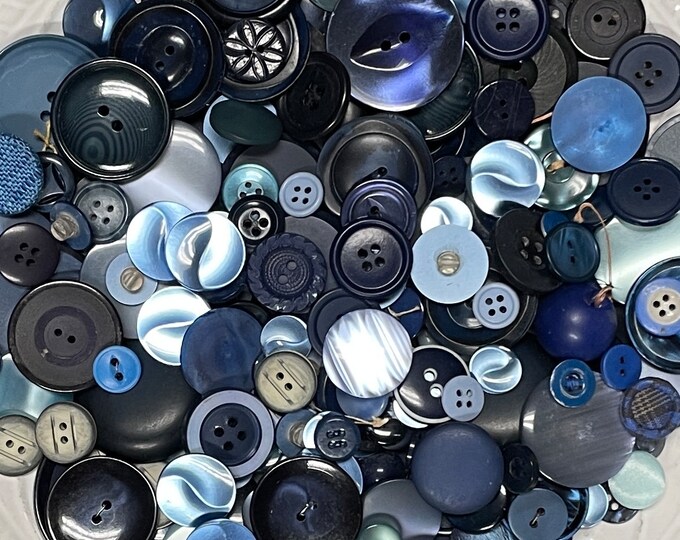 200 Vintage Blue Button Lot, Crafts, Scrapbooking - Etsy