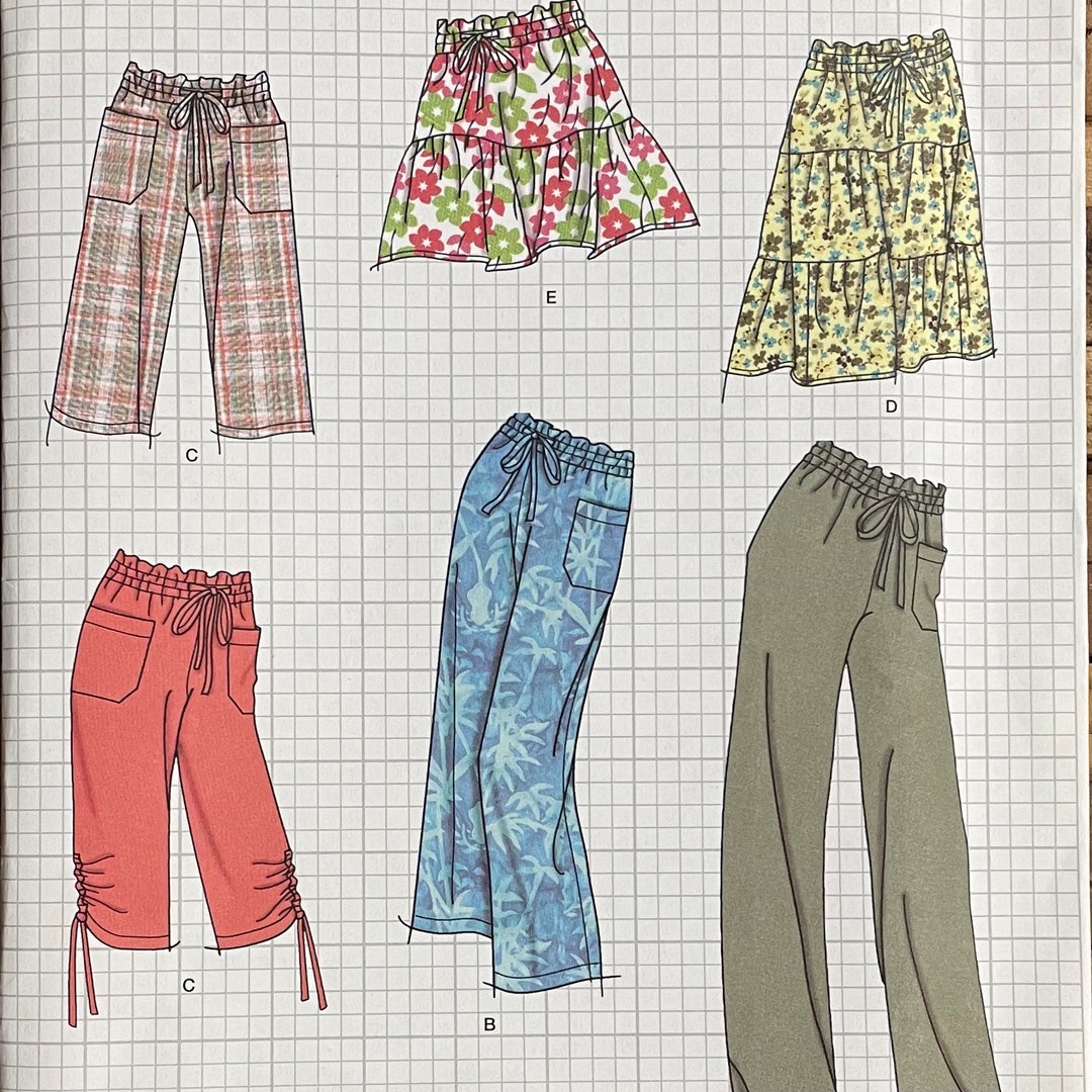 Easy Shorts, Skirt, and Pants Pattern, Simplicity 2414, 1 Hour, UNCUT ...
