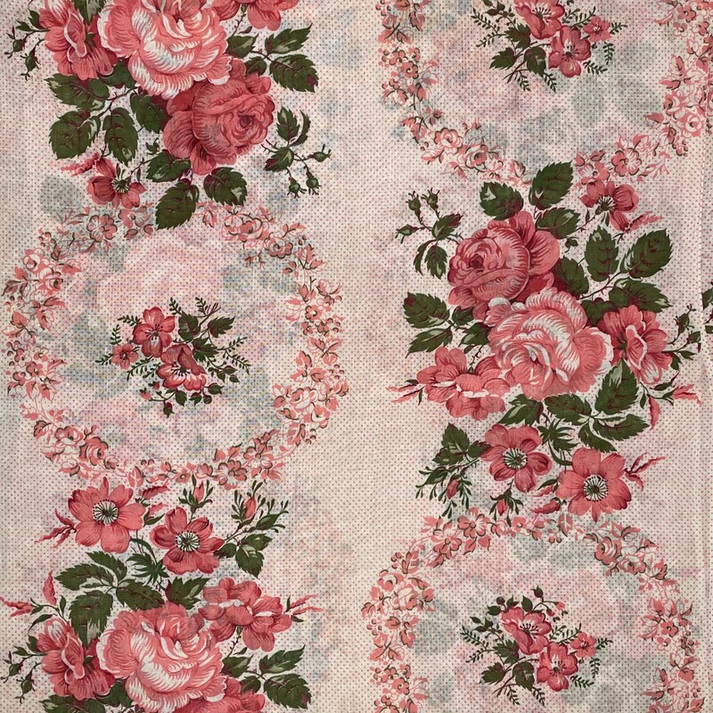 Rose Print Fabric - Etsy