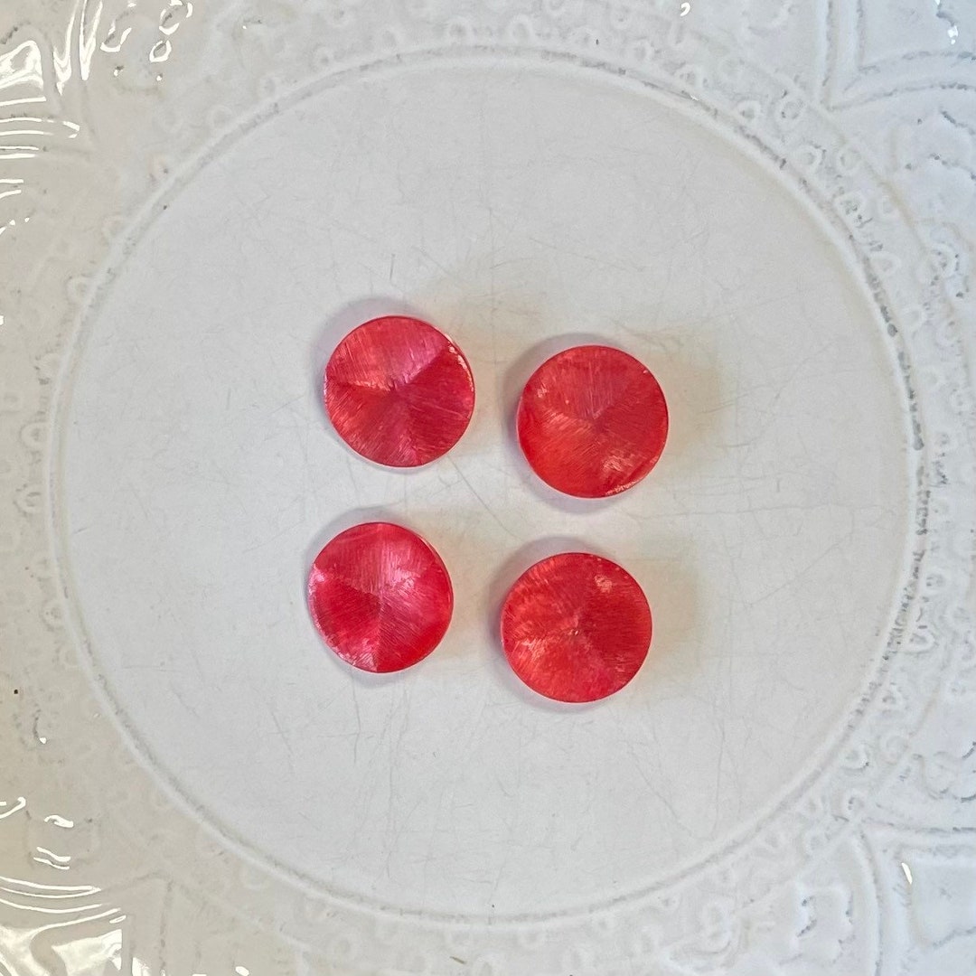 Vintage Pretty Red Buttons - Etsy