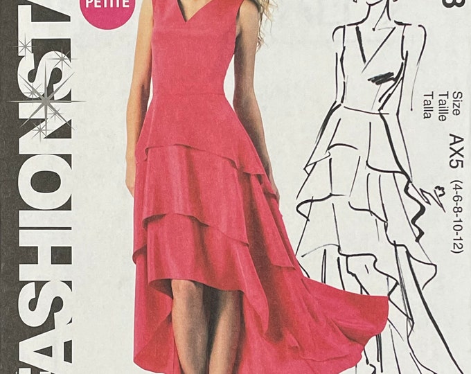 Close Fitting Flounce Dress Pattern, Mccalls 6698, UNCUT - Etsy