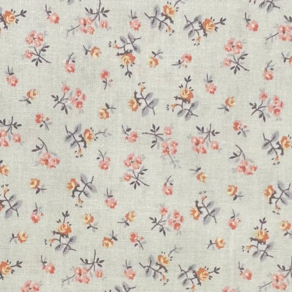 Gray Floral Fabric - Etsy