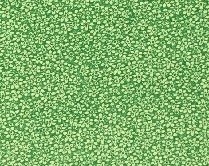 100% Cotton Green Calico Fabric by the Yard, Floral - Etsy