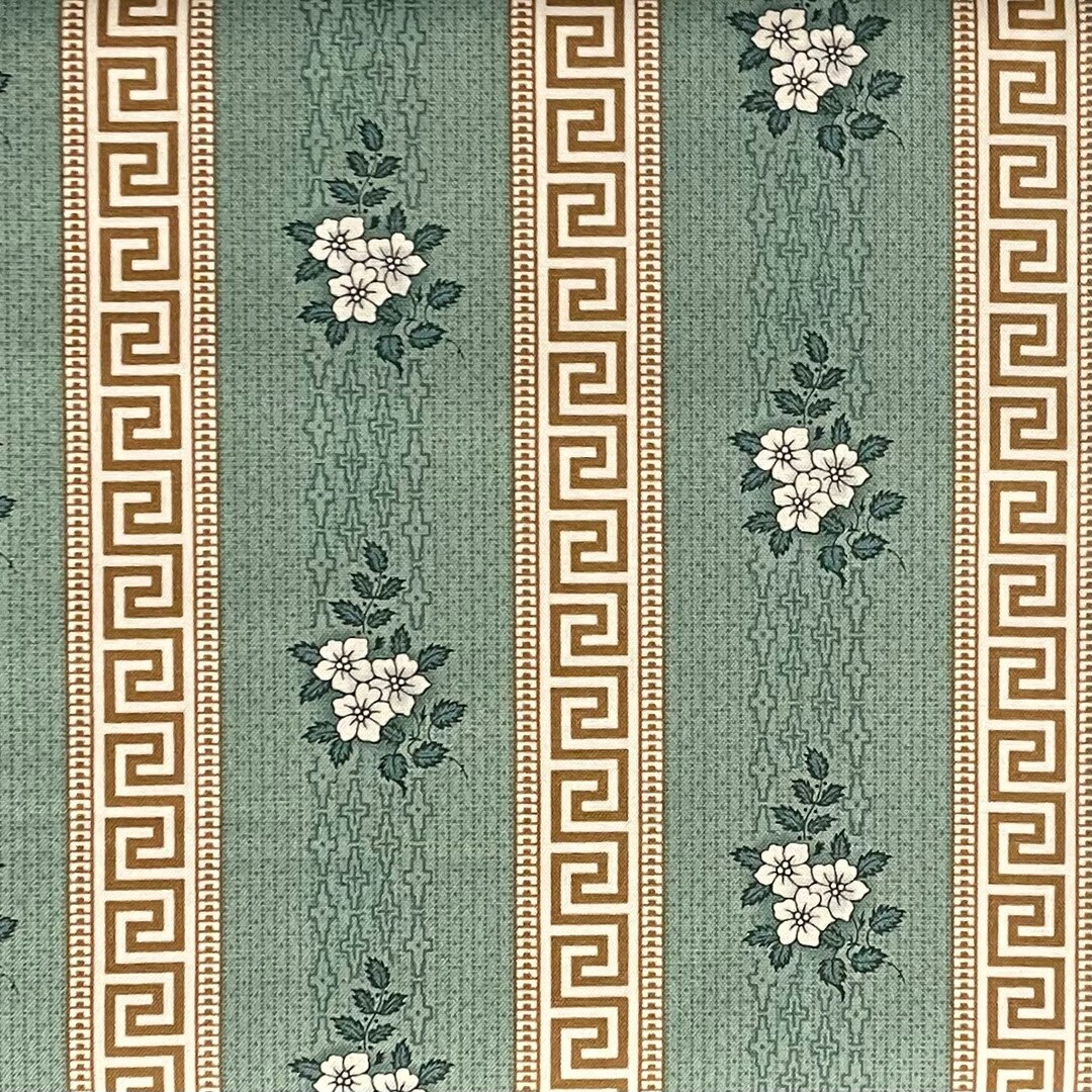 Green Calico Fabric, Floral, Andover Fabrics, Di Ford Hall, Anne ...