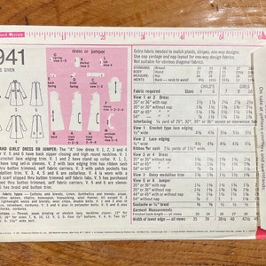 Vintage Girls Jumper and Dress Pattern, Simplicity 8941, UNCUT - Etsy