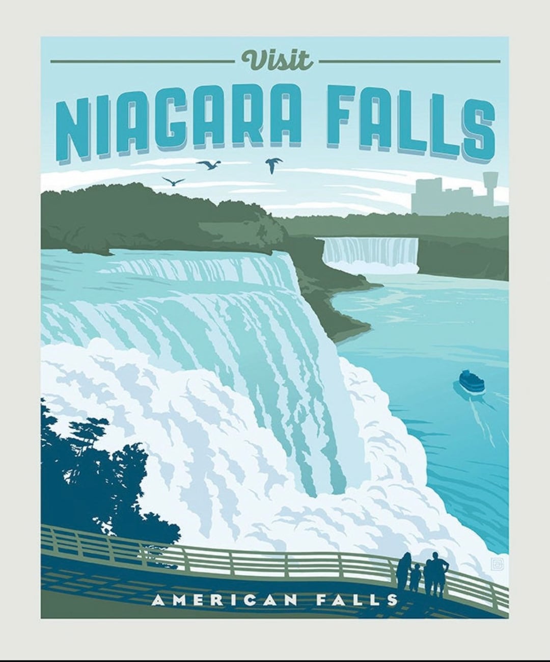 Niagara Falls Panel Cotton Fabric, Riley Blake, Destination Series - Etsy