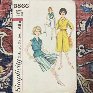 Vintage Blouse and Culottes Pants Pattern, Simplicity 3866, UNCUT - Etsy