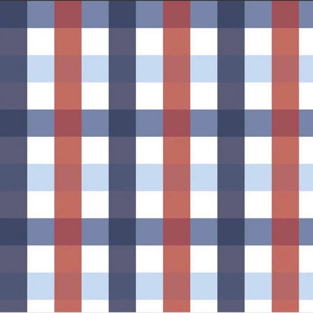 Patriotic Red White and Blue Plaid Cotton Fabric, Riley Blake ...