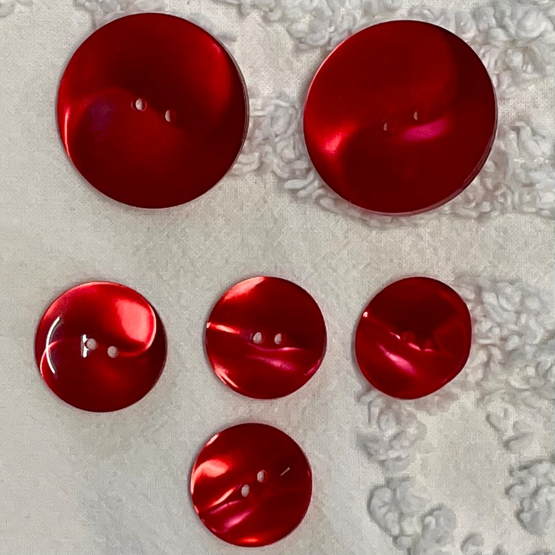 Vintage Red Loose Buttons - Etsy