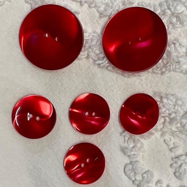 Red Vintage Buttons - Etsy