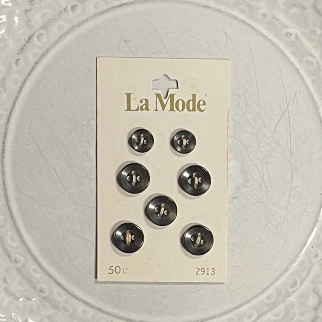 Vintage Black Buttons, La Mode Buttons, 2 Cards - Etsy