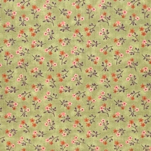 Green Calico Cotton Fabric, Floral, Studio E, Zen Prints - Etsy