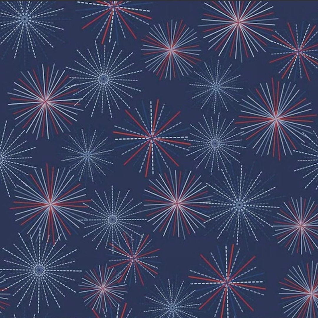 Patriotic Red White and Blue Cotton Fabric, Riley Blake, Picadilly - Etsy