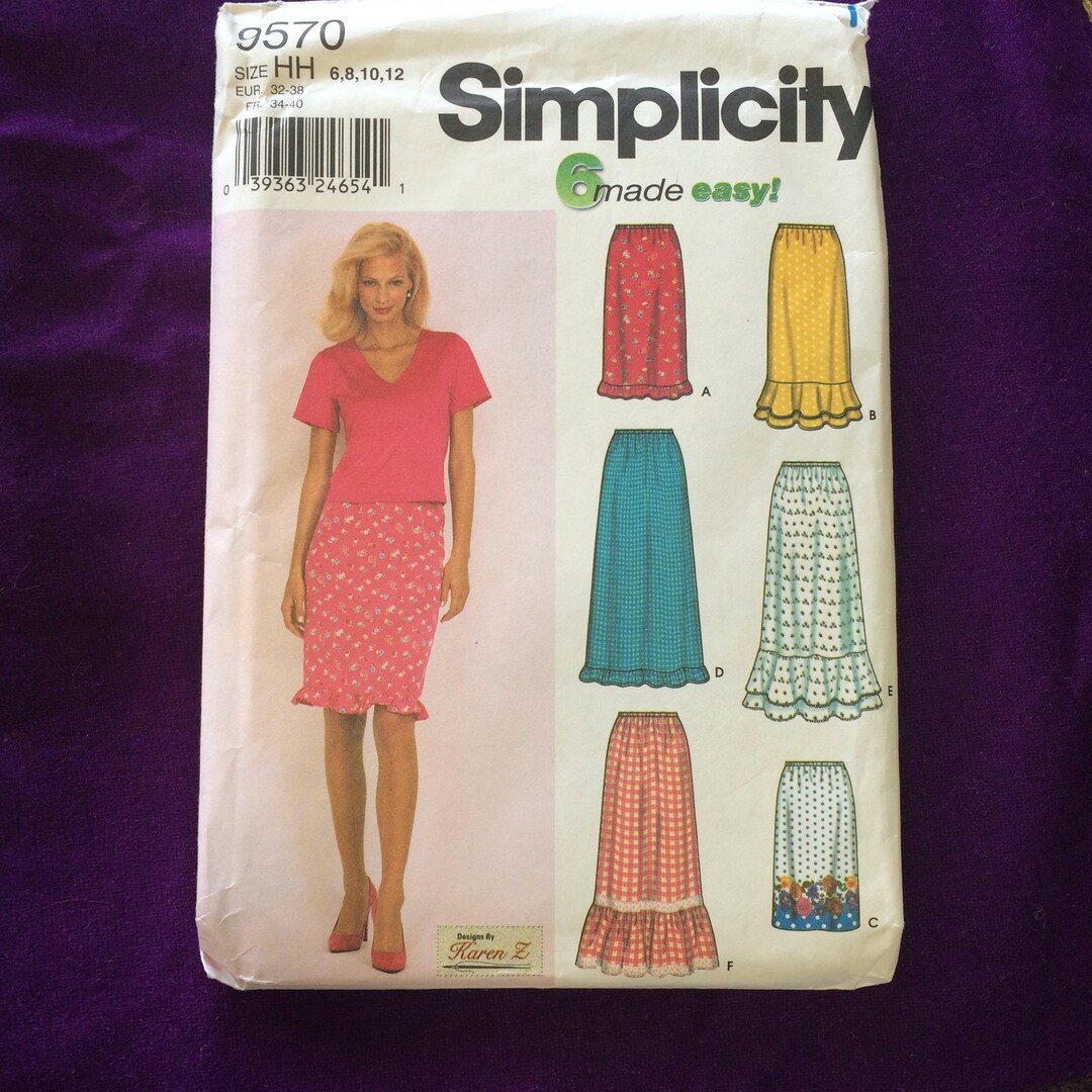 Easy Pull on Skirt Pattern, 6 Skirts Made Easy, Flounce, Ruffle ...