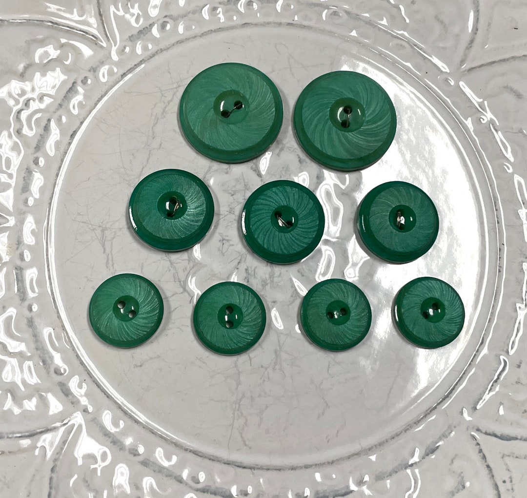 Vintage Green Loose Buttons - Etsy