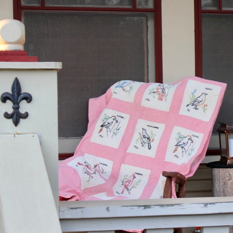 Embroidered Quilt - Etsy
