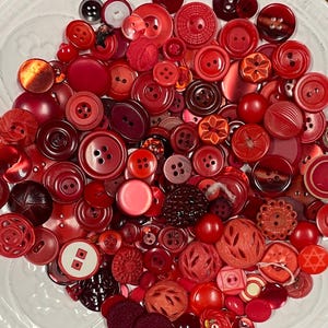 200 Vintage Red Buttons Lot - Etsy
