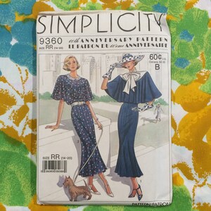 Misses 1920s Dress Pattern, 60th Anniversary Dress Pattern, Simplicity ...