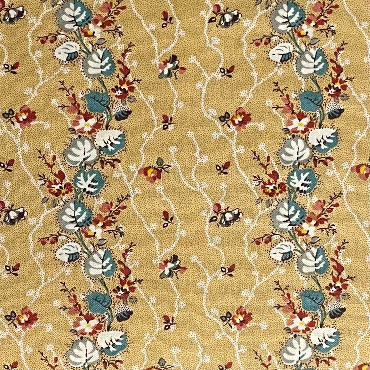 Light Gold Calico Fabric, Andover Fabrics, Di Ford Hall, Annes English ...