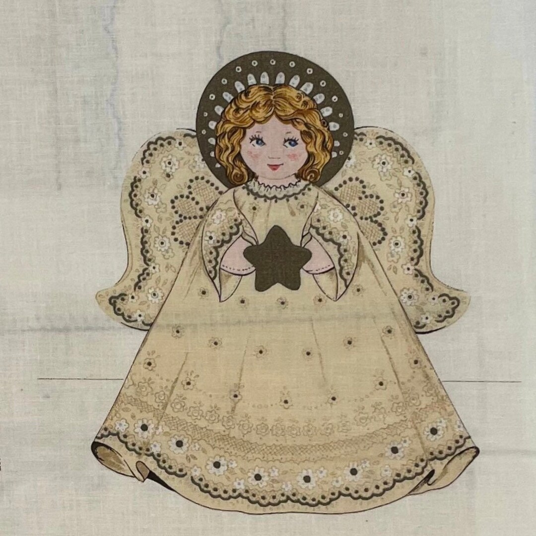 Christmas Angel Cut Out Doll Fabric, Keepsack Crafts, Cranston Print ...