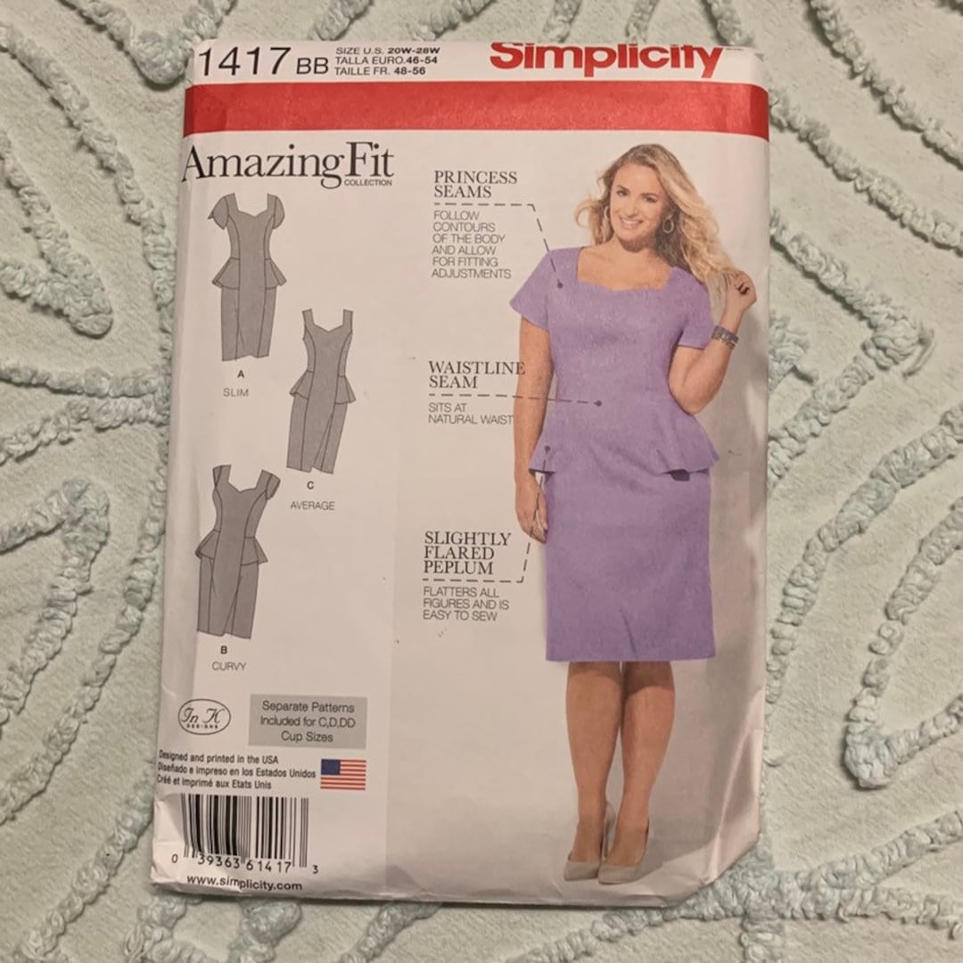 Amazing Fit Collection Dress Pattern, Simplicity 1417, Misses Dress ...